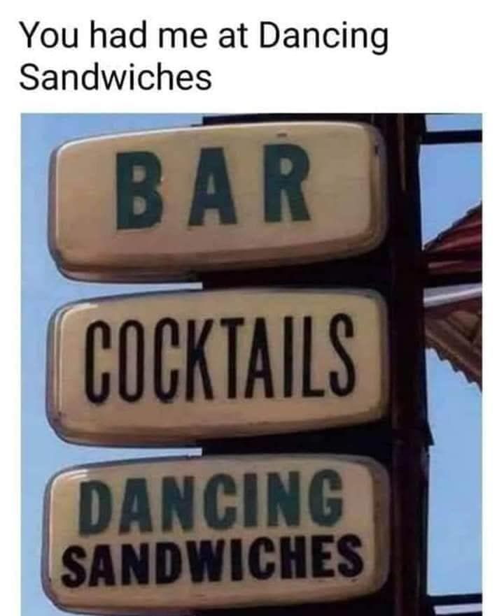 Anyone have a recipe for dancing sandwiches? | Jungleland Vintage